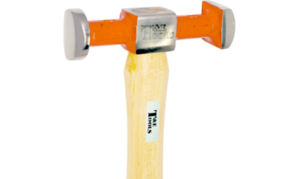 Panel Beating Hammer - Reverse Curve Faces, Hickory Handle, 330mm (13")