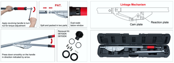 3/4" Dr. Breakback Torque Wrench, 300 - 1000Nm (200 - 750ft/lb)