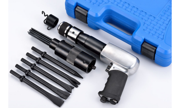 Air Hammer Chisel/Scaler Set w/ Air Gun, 5 Piece