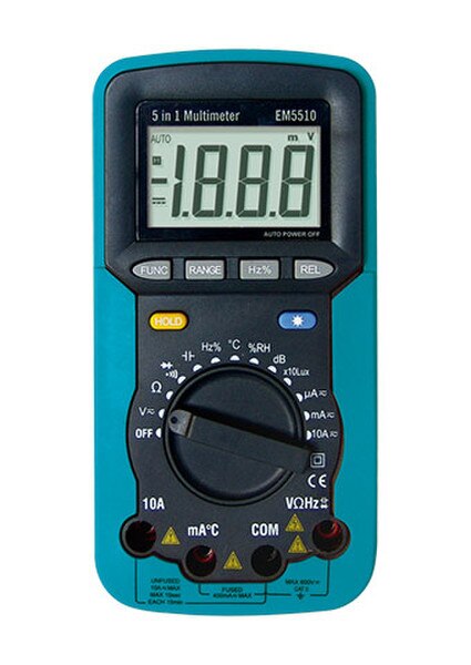 AutoRange Digital Multimeter, 5-in-1 ETL CatII