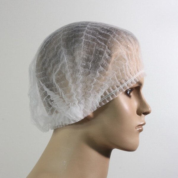 Bouffant Cap, Round, 21" - White (1000pc/carton)