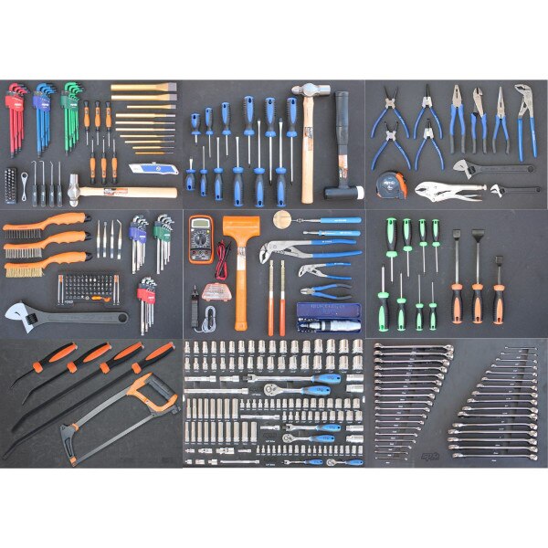 Field Service Metric/SAE Tool Kit (Black), 413 Piece (Bonus EVA Storage ...