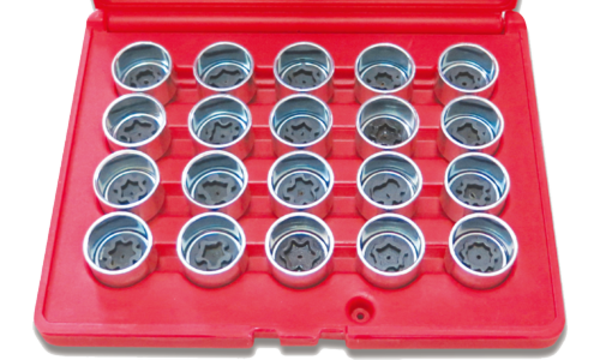 T&E TOOLS 20PCS AUDI & VW WHEEL BOLT LOCK SET