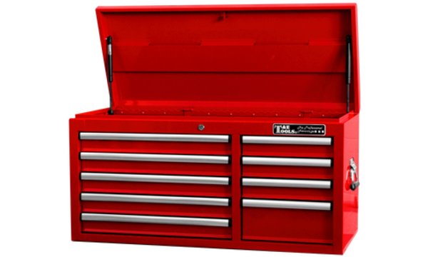41" 9 Drawer Deep Top Chest - Red